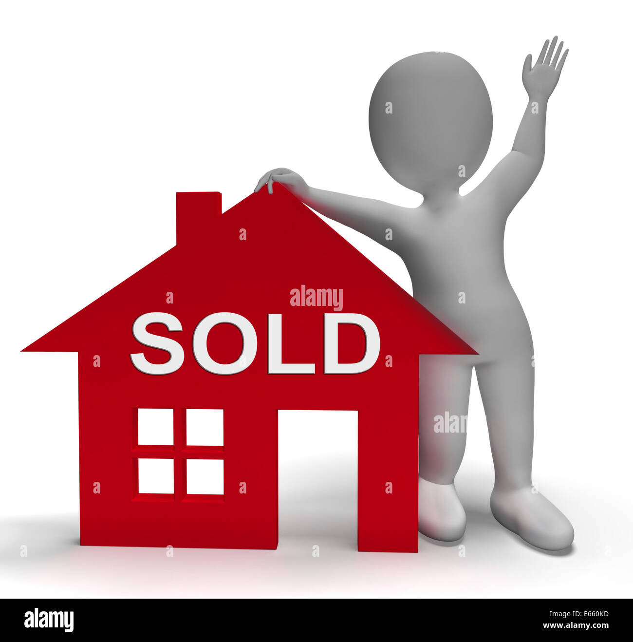 Sold House Meaning Successful Offer On Real Estate Stock Photo - Alamy
