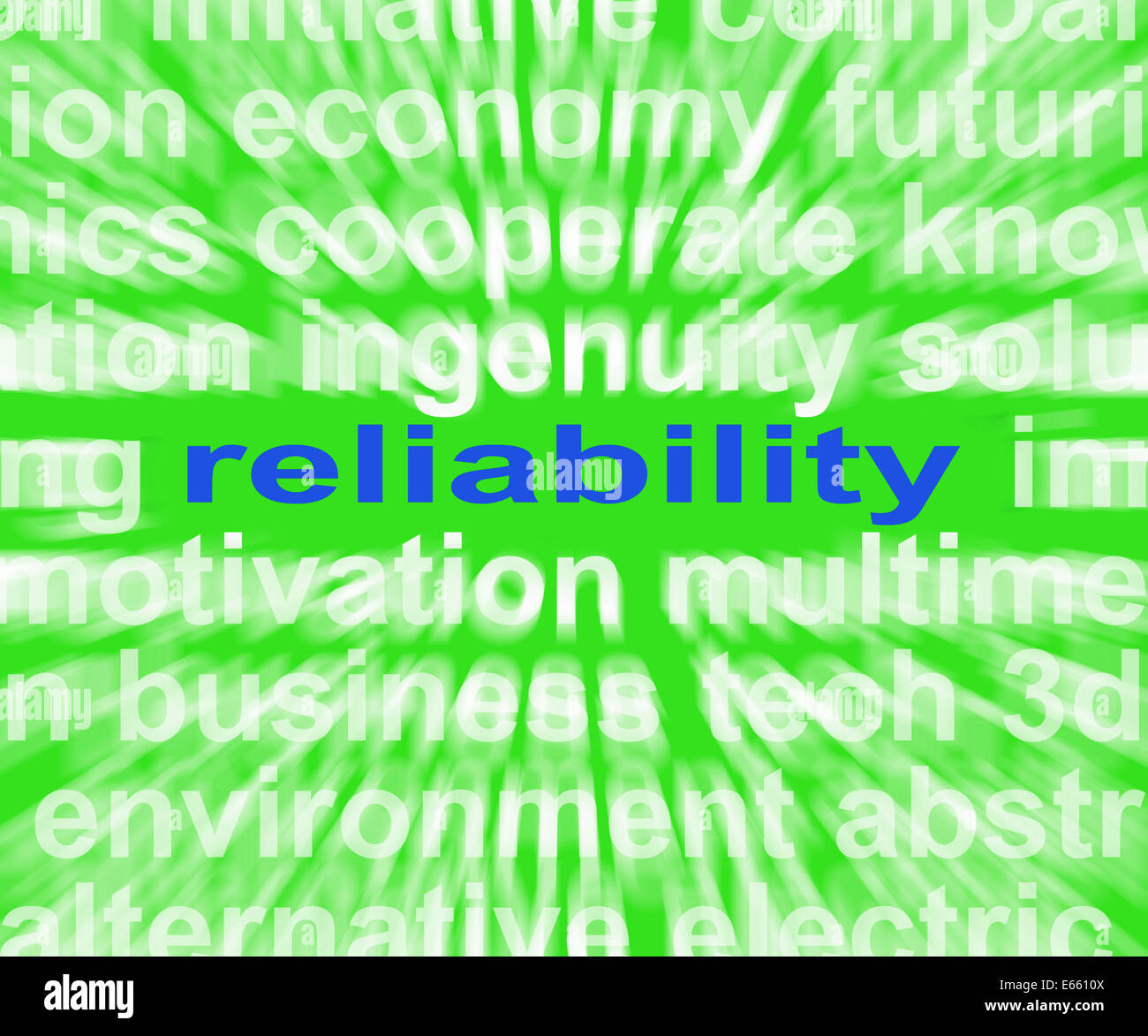 Reliability Word Meaning Honest Trustworthy And Dependable Stock Photo ...