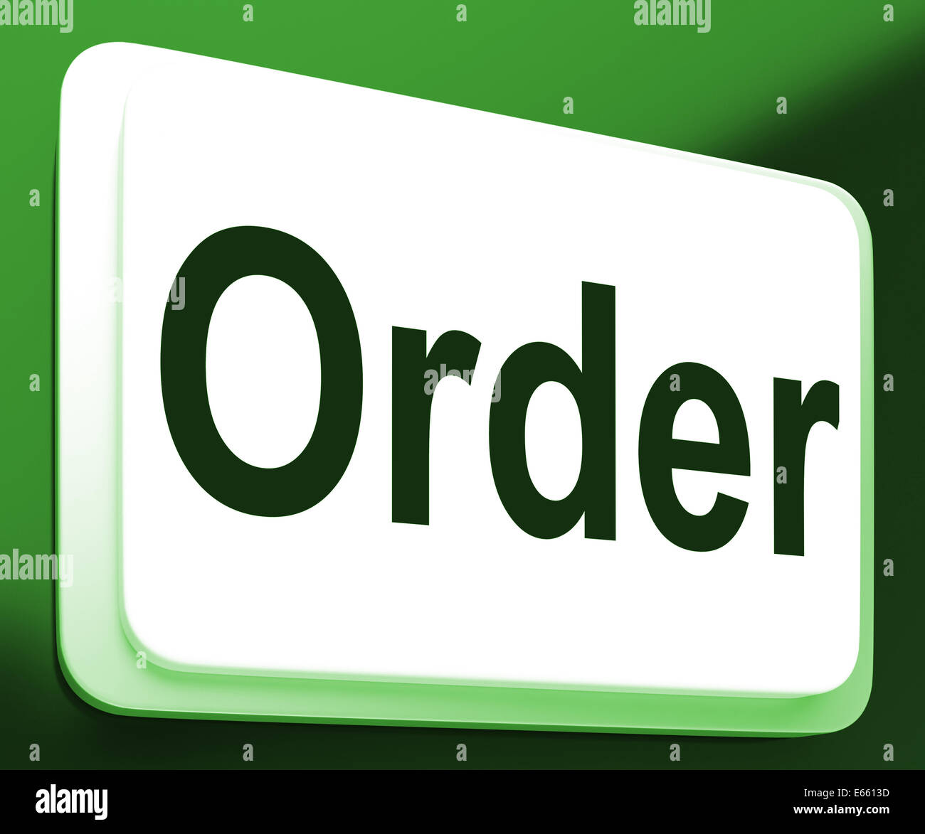 Order Button Showing Buying Online In Web Stores Stock Photo - Alamy