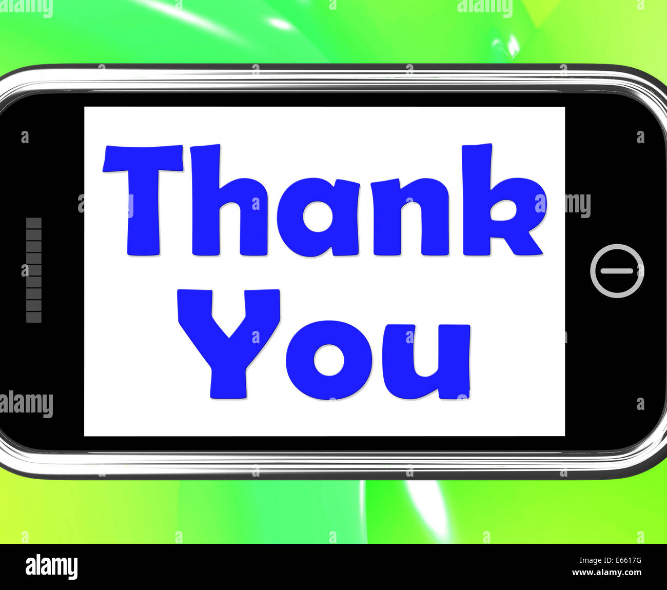 Thanks message on mobile phone hi-res stock photography and images - Alamy