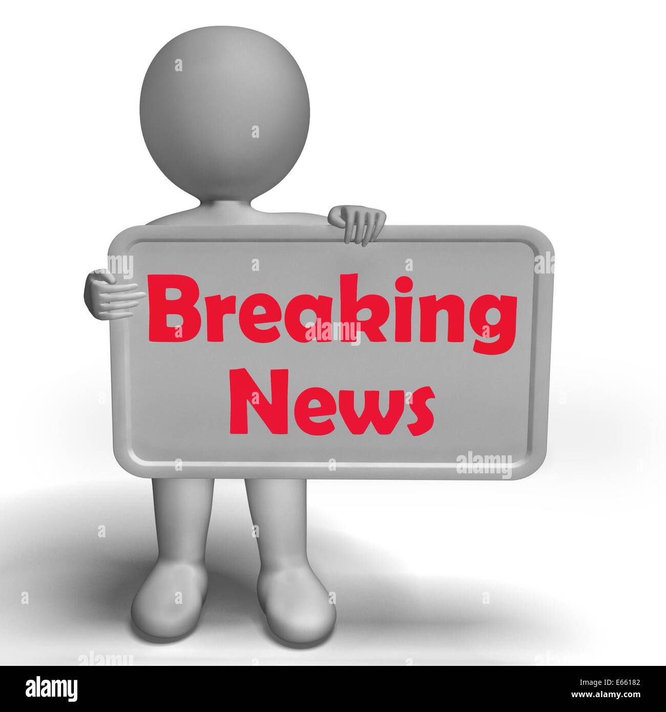Breaking News Sign Showing Headline News And Bulletin Stock Photo - Alamy
