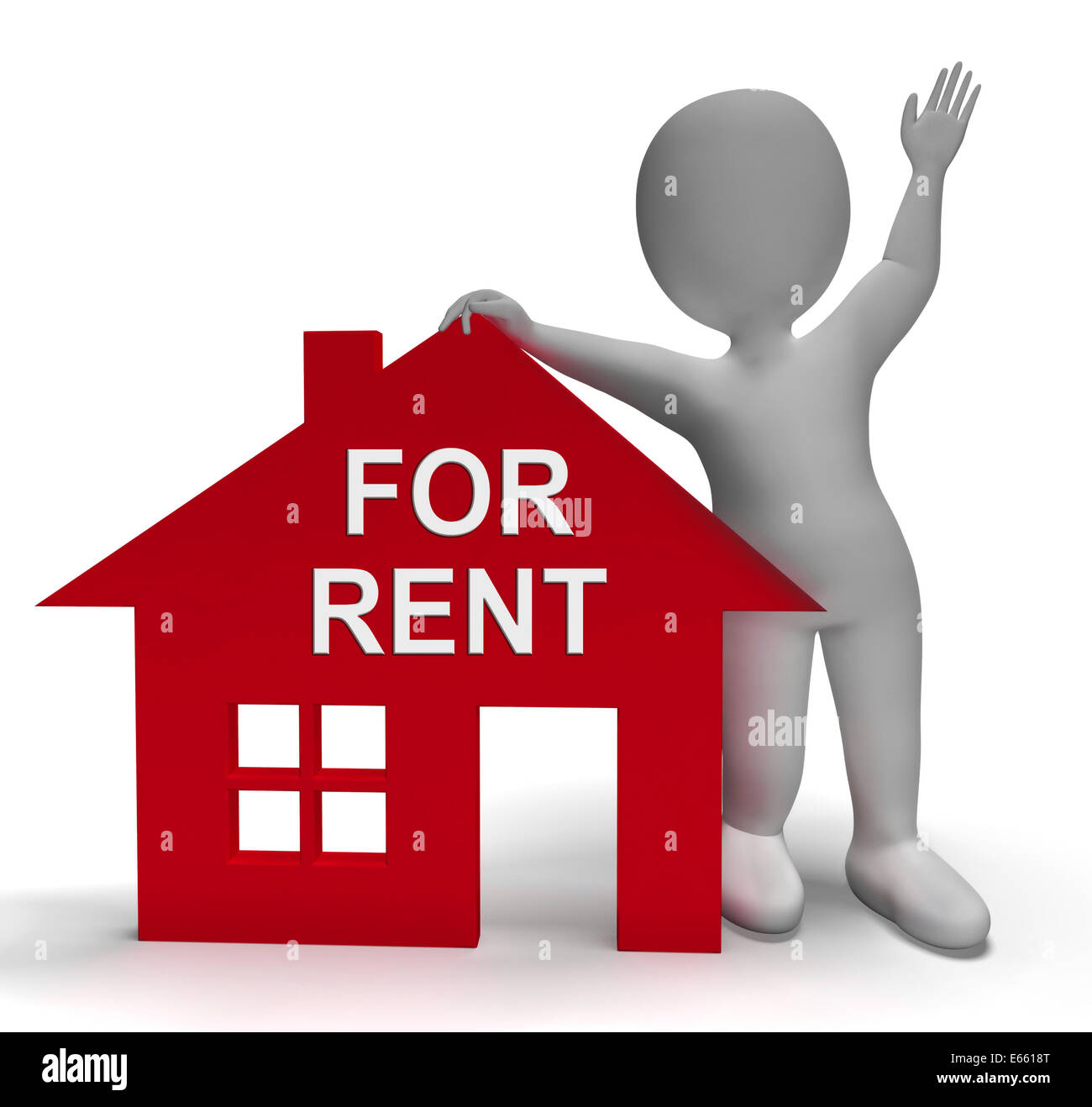 For Rent House Showing Rental Or Lease Property Stock Photo - Alamy