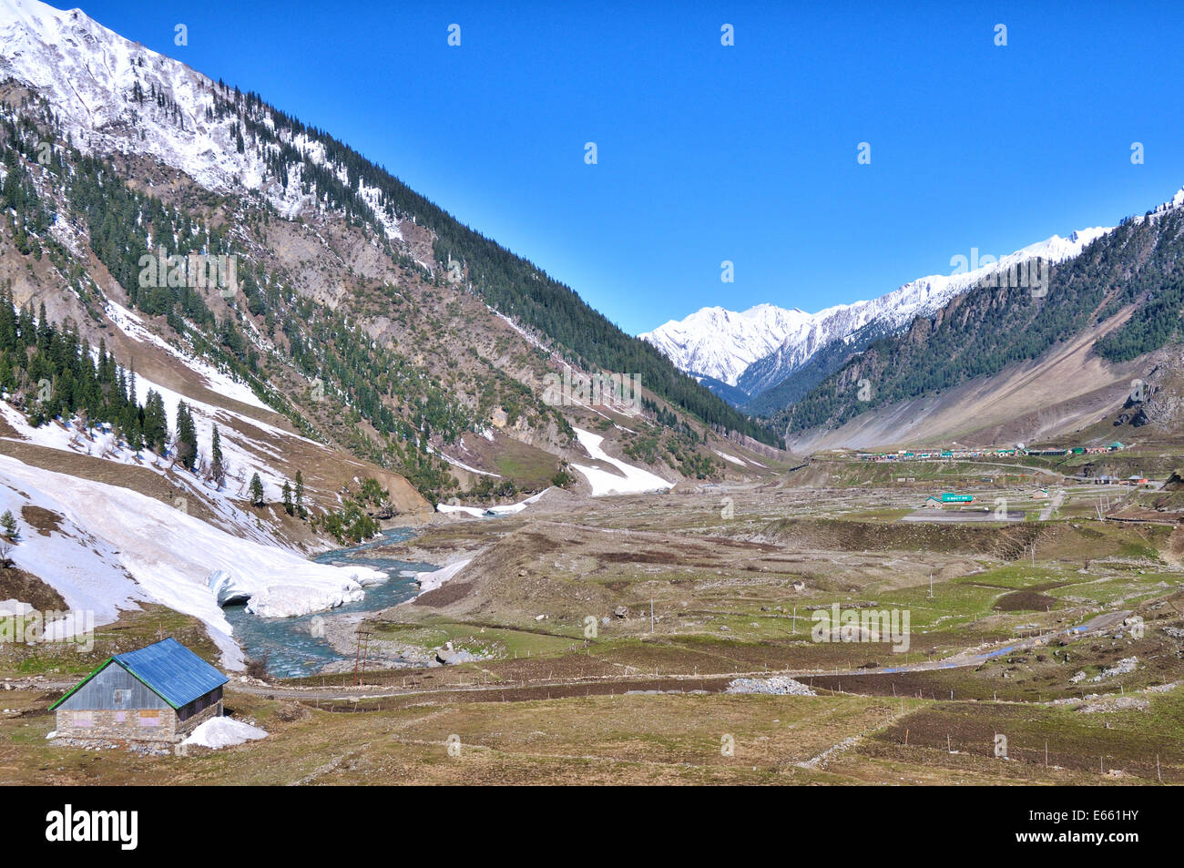 Jammu kashmir military valley Stock Photo - Alamy