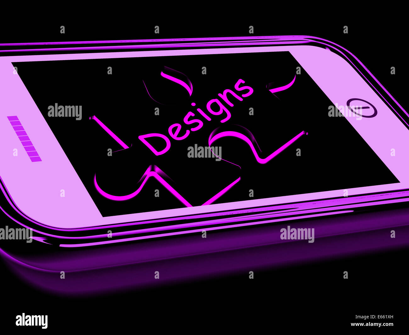 Designs Smartphone Showing Design And Layout On Internet Stock Photo ...