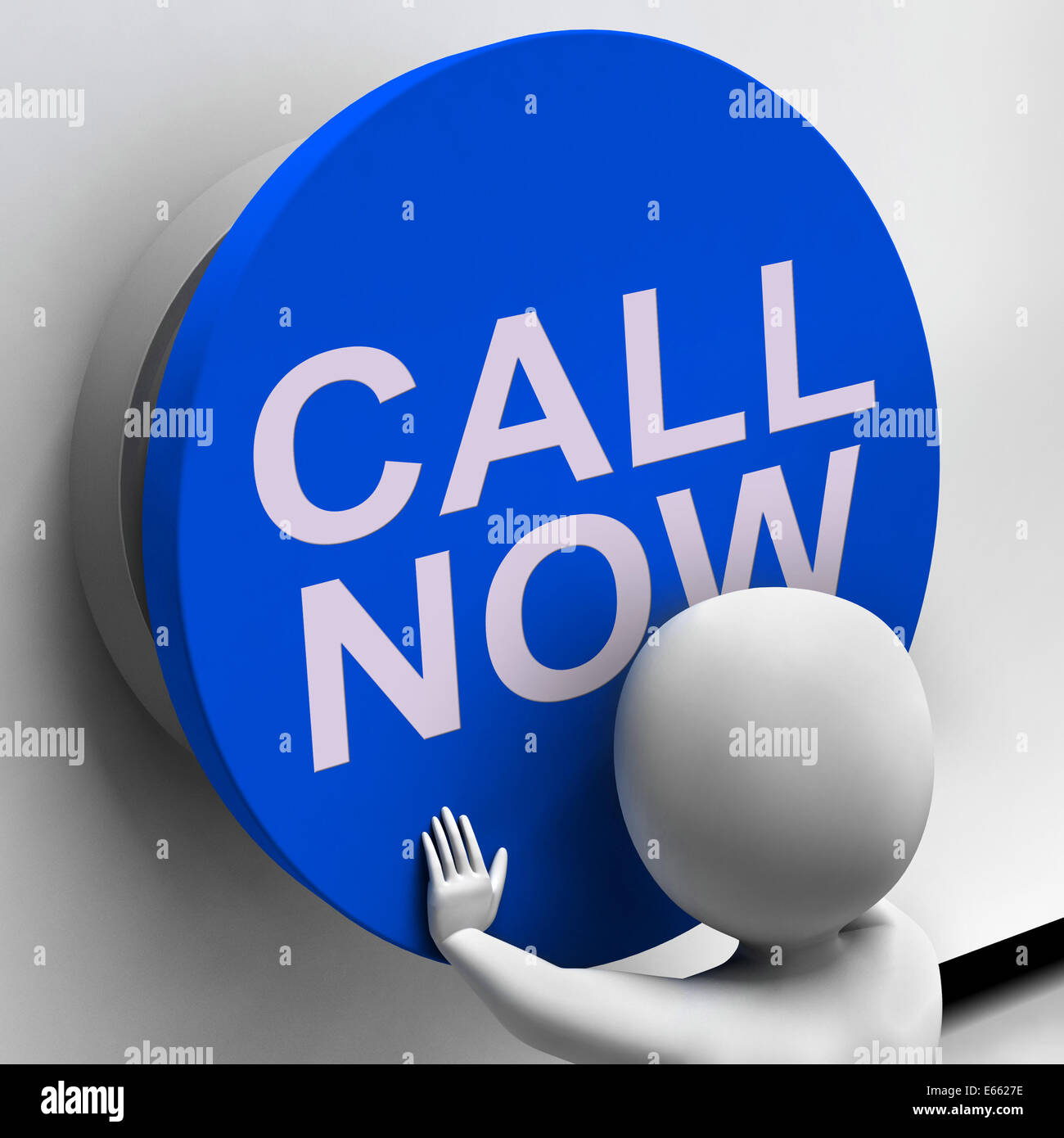 Call Now Button Showing Assistance And Support Center Stock Photo - Alamy