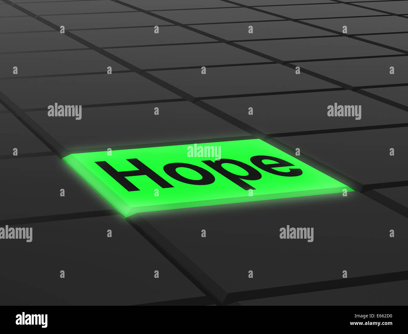 Hope Button Showing Hoping Hopeful Wishing Or Wishful Stock Photo - Alamy