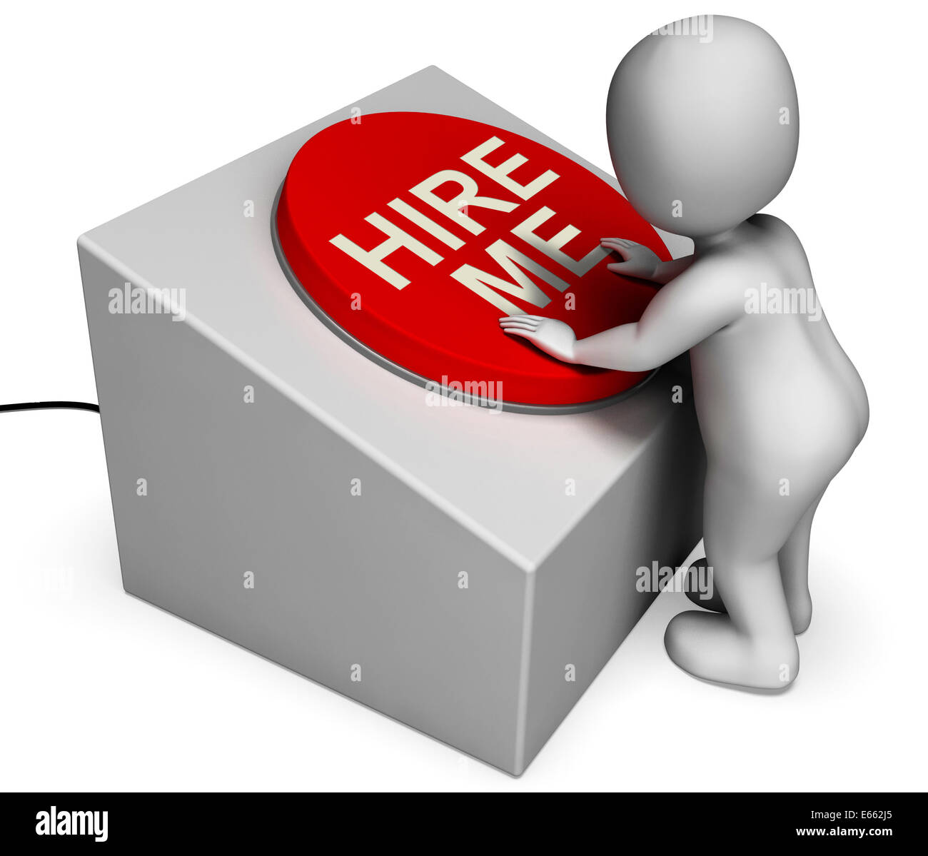 Hire Me Button Showing Employment And Contracting Stock Photo - Alamy