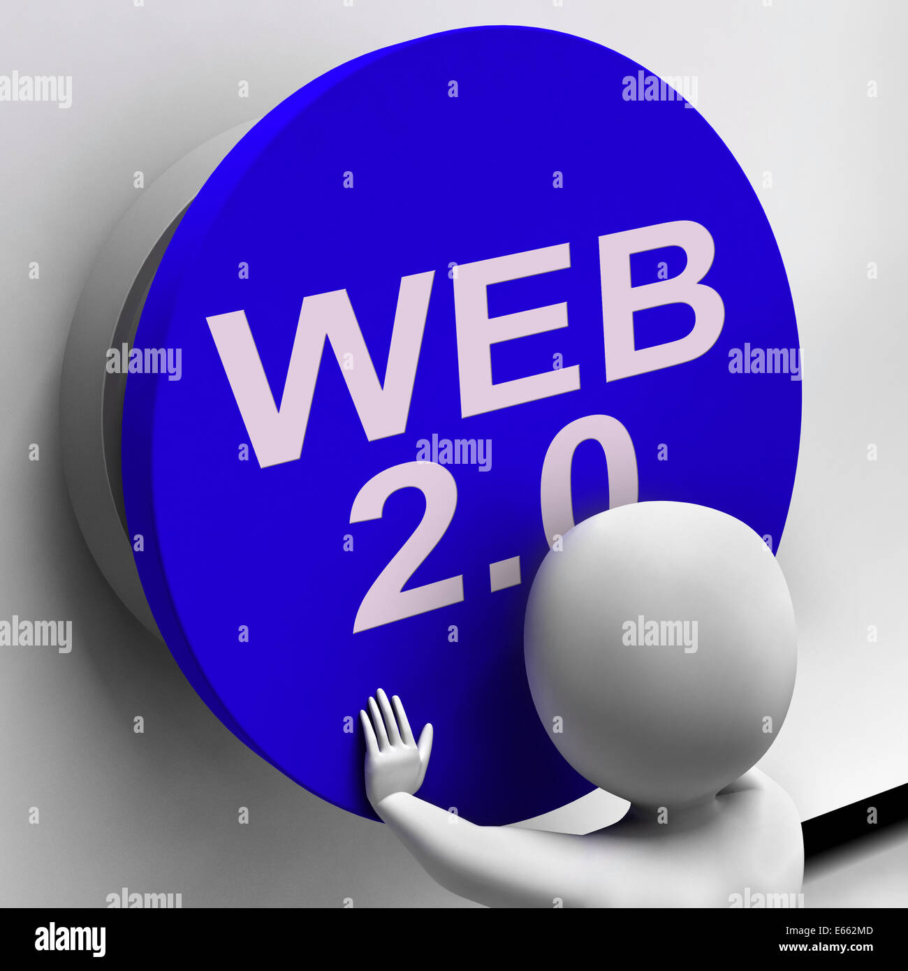 Web 2.0 Button Showing User-Generated Website Platform Stock Photo - Alamy