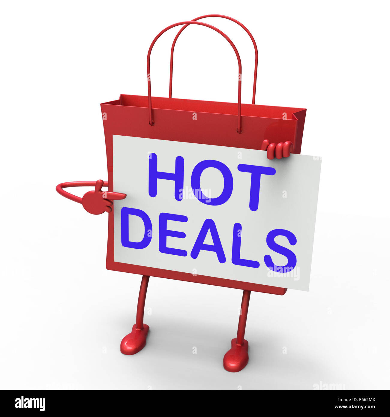 Hot Deals Bag Showing Discounts and Bargains Stock Photo - Alamy