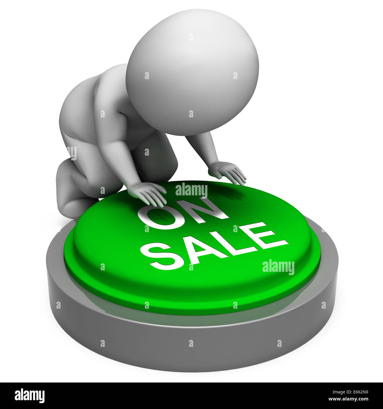 On Sale Button Meaning Promotions Discounts And Specials Stock Photo ...