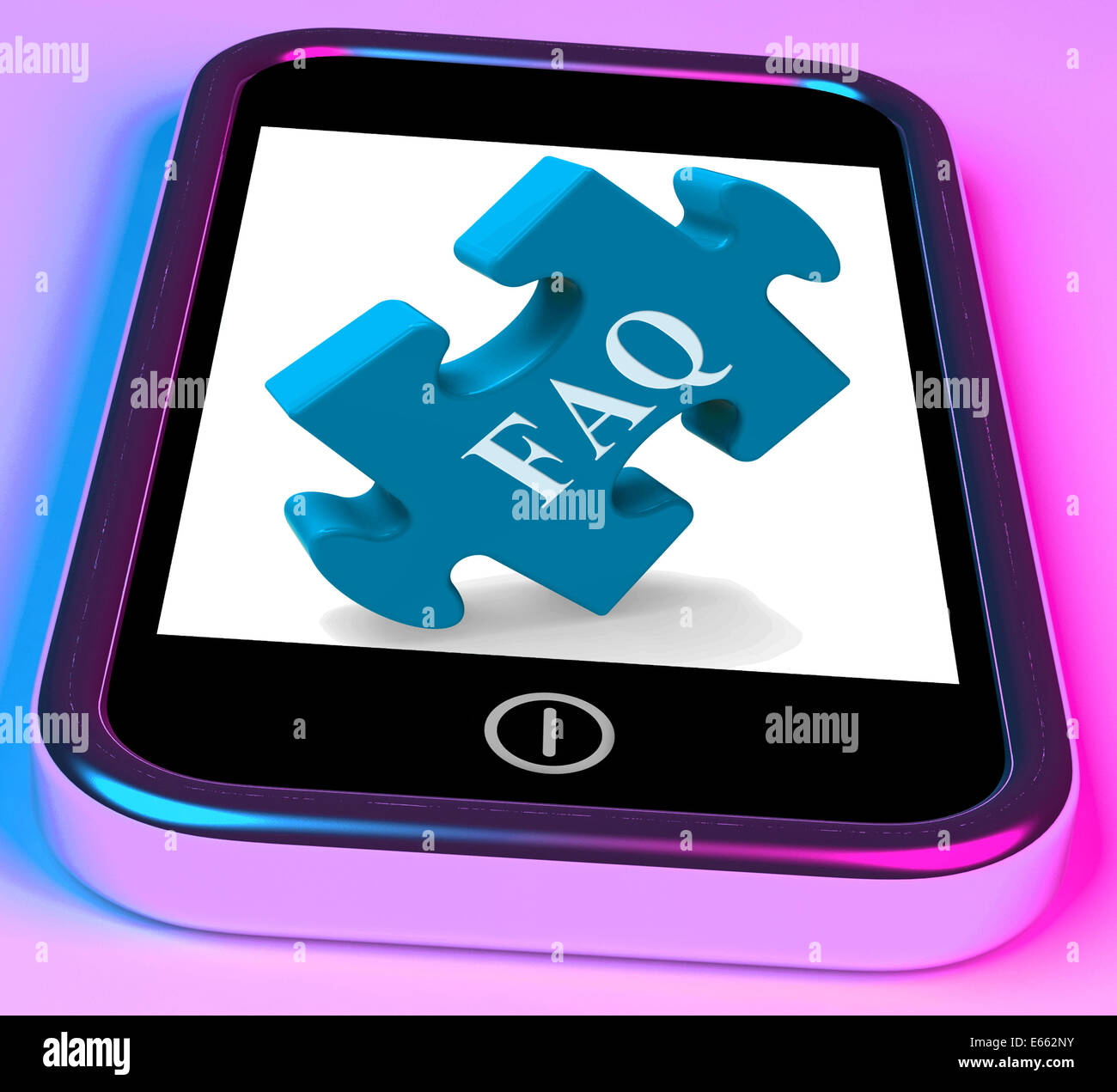 FAQ Smartphone Showing Frequently Asked Questions And Answers Stock ...