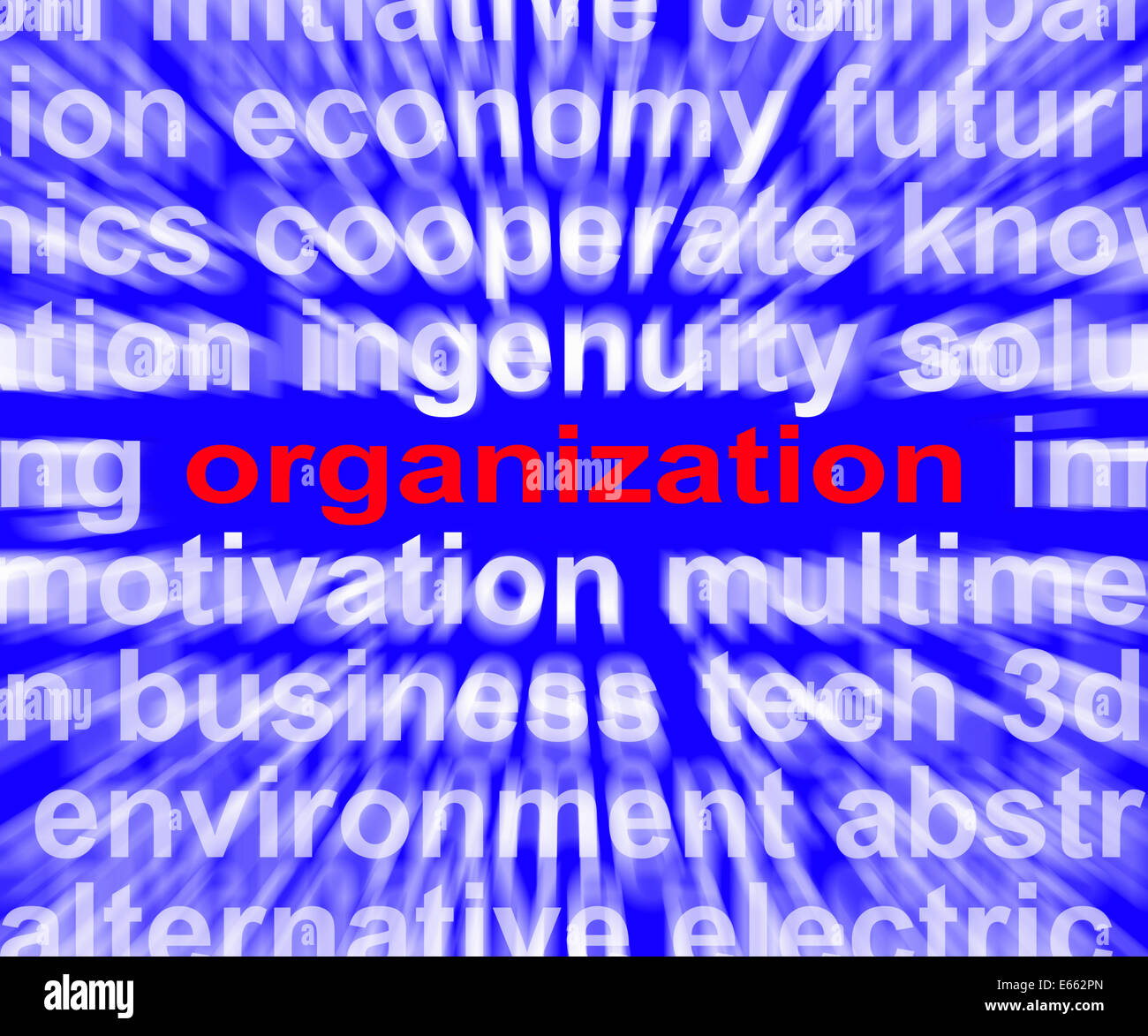 Organization Word Showing Institution Or Be Organized Stock Photo - Alamy