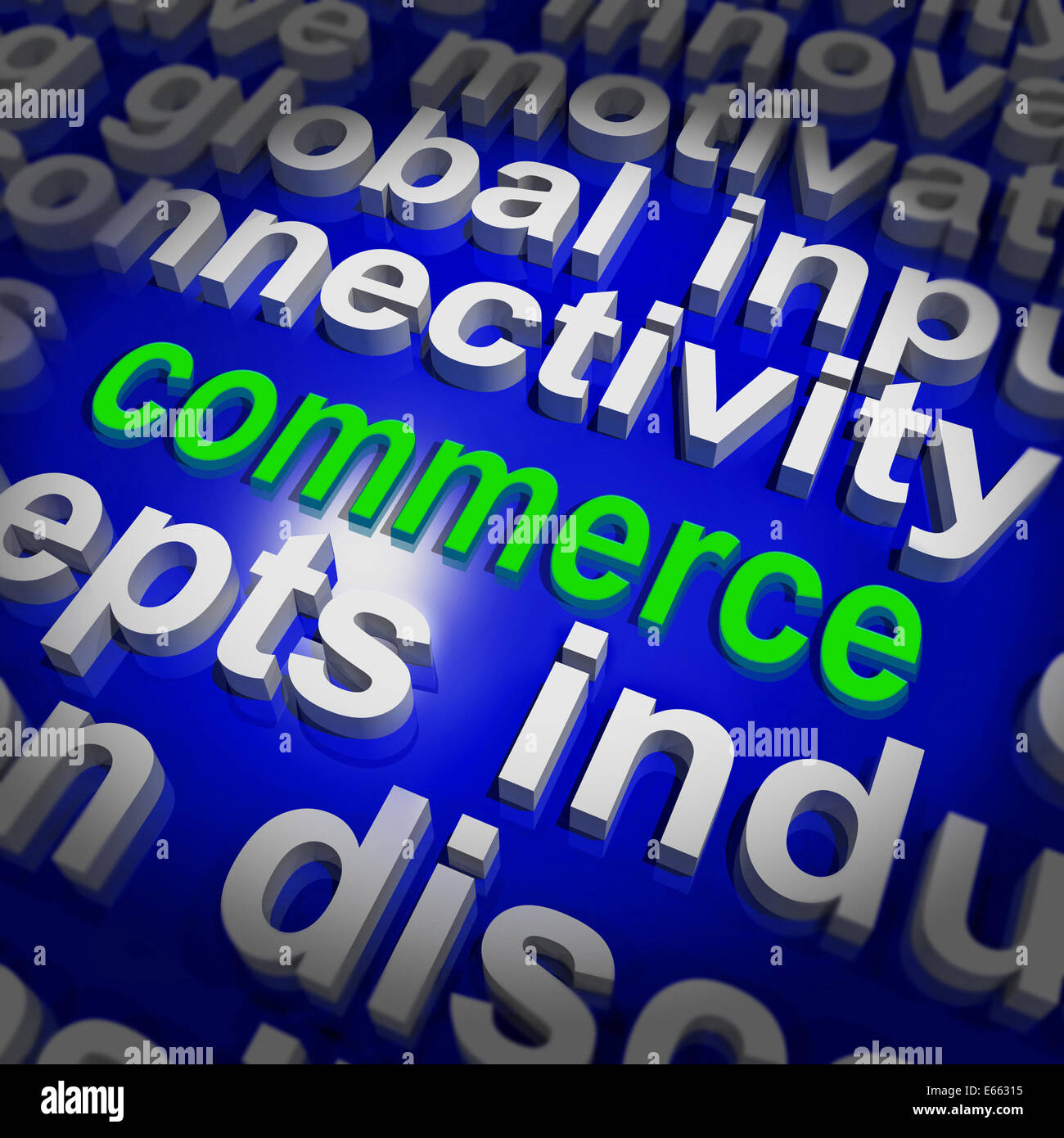 Commerce Word Cloud Showing Commercial Activities Stock Photo - Alamy