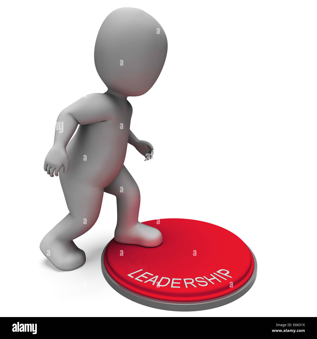 Leadership Button Meaning Position Of Influence Or Authority Stock ...