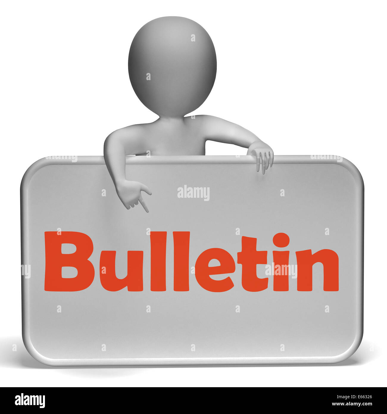 Bulletin Sign Meaning News Reporting And Headlines Stock Photo - Alamy