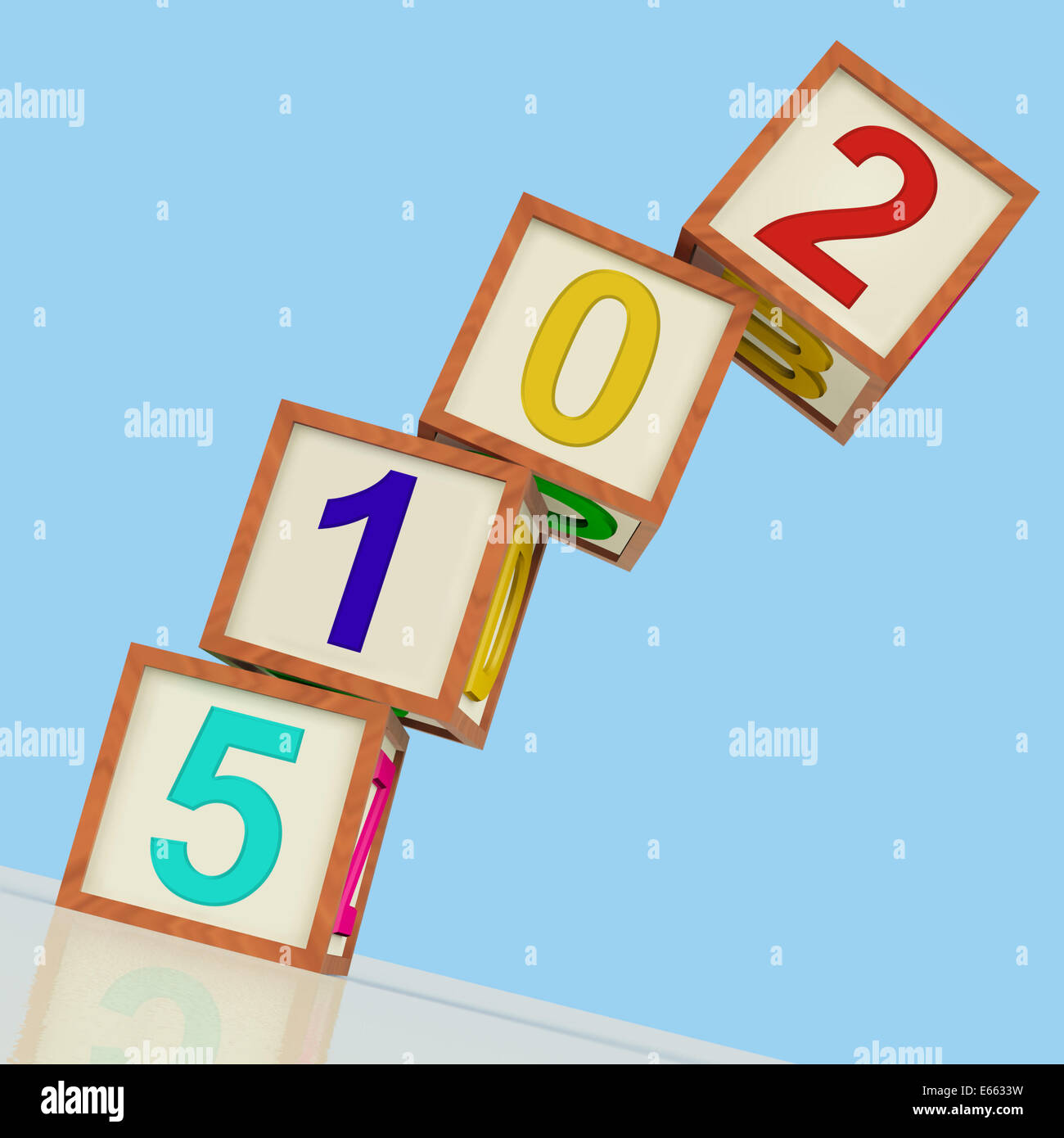 Two Thousand And Fifteen Blocks Showing Year 2015 Stock Photo - Alamy
