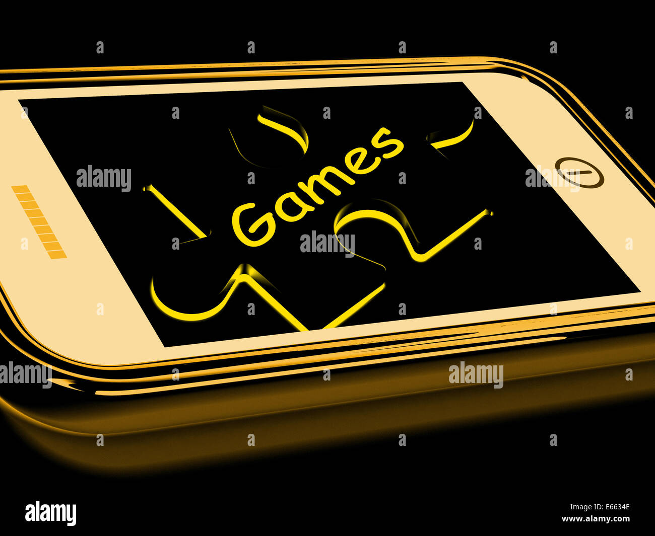 Games Smartphone Showing Internet Gaming And Entertainment Stock Photo ...
