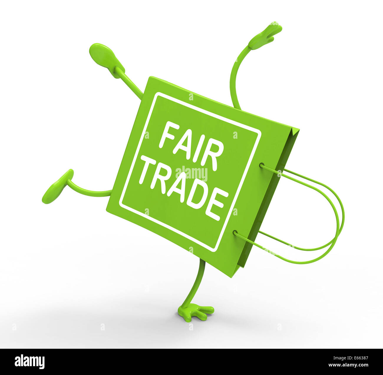 Handstand Fairtrade Shopping Bag Shows Fair Trade Product Or Products ...