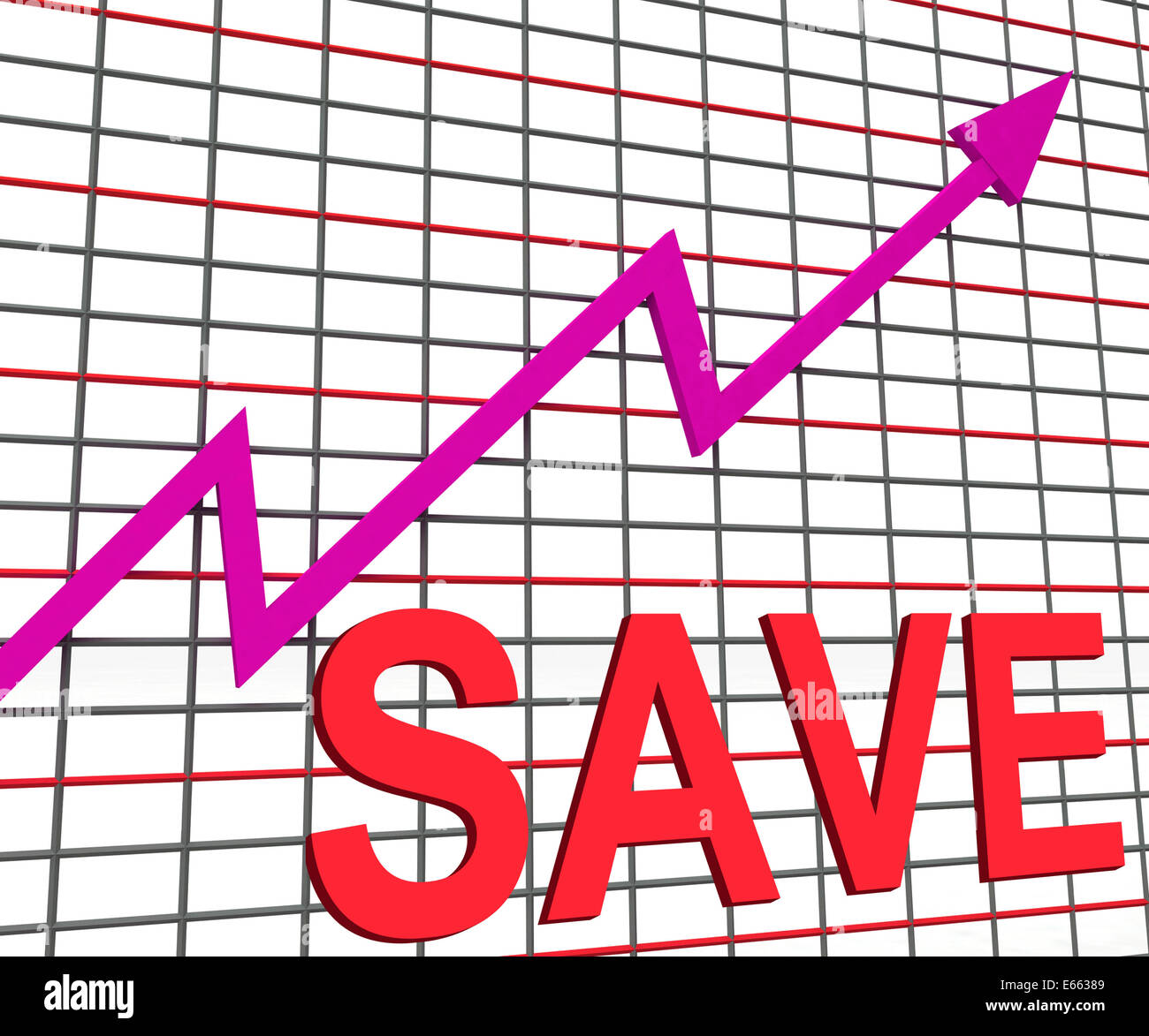 Save Chart Graph Showing Increasing Savings Investment Stock Photo - Alamy