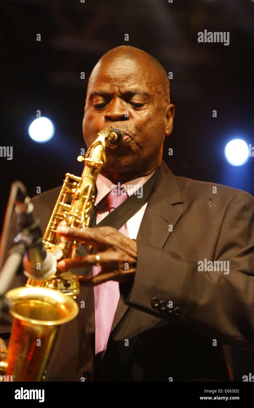 Worms, Germany. 15th August 2014. Saxophonist Maceo Parker is pictured ...