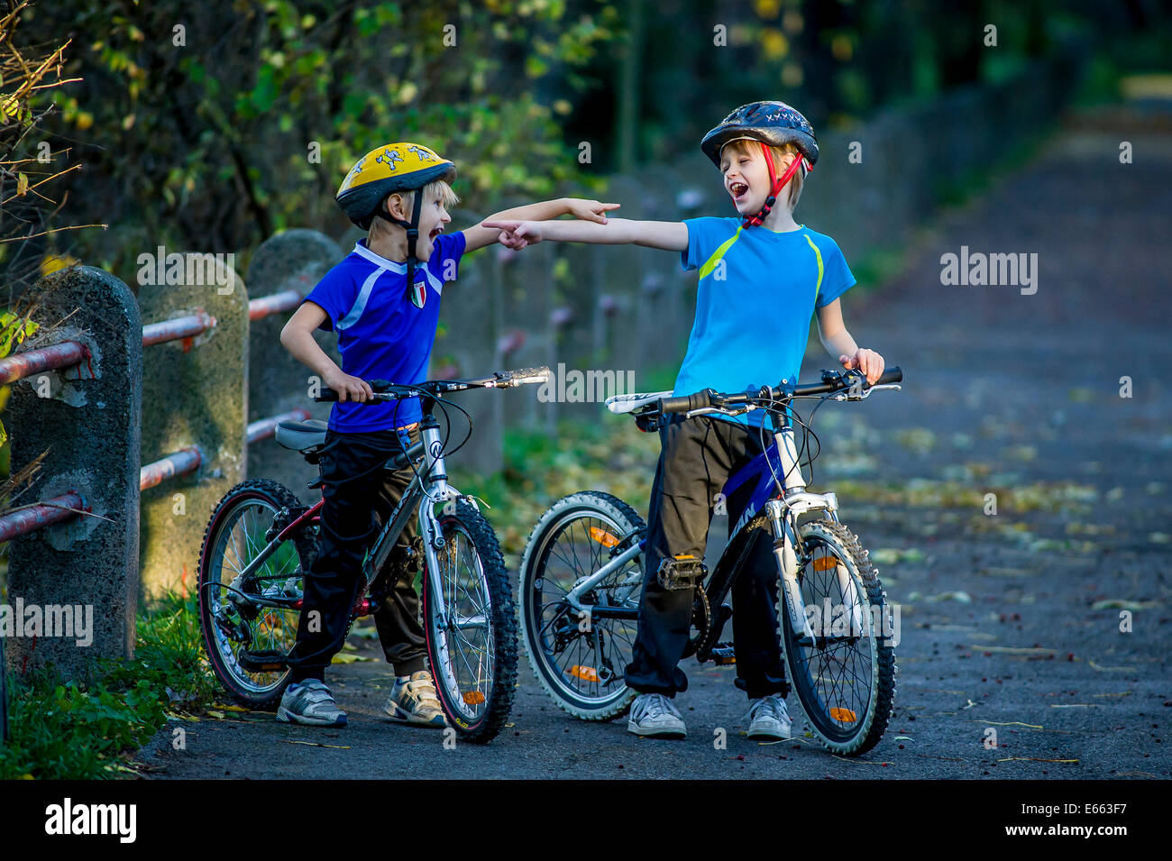 young biker brothers Stock Photo - Alamy