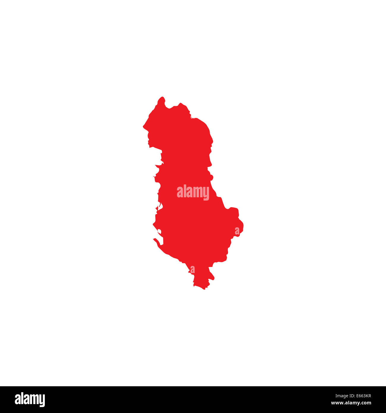 Shape of the Country of Albania Stock Photo - Alamy