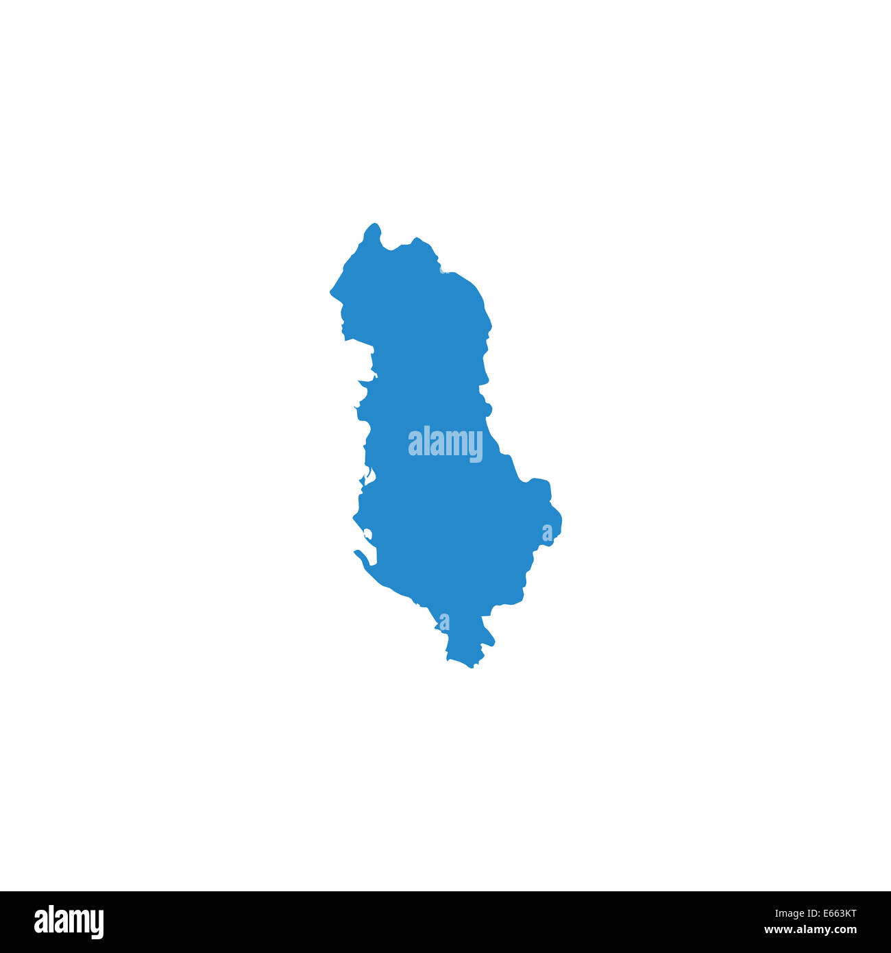 Shape of the Country of Albania Stock Photo - Alamy