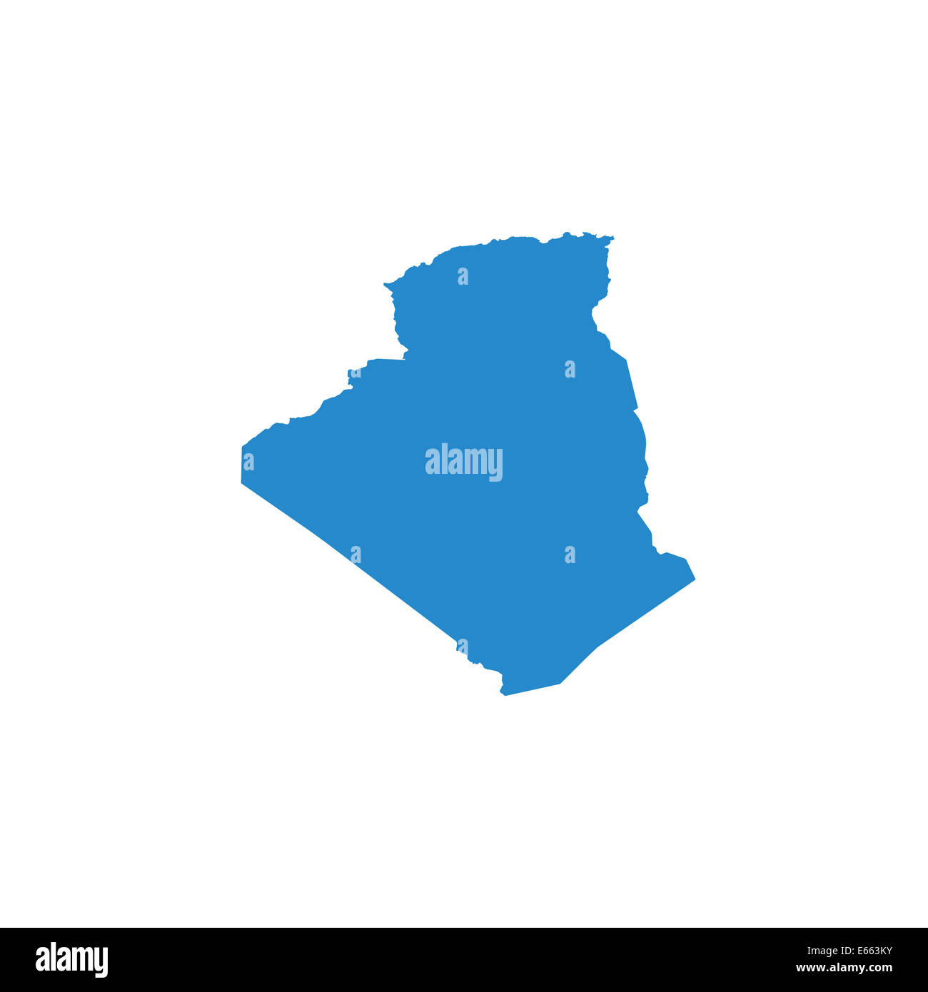Shape of the Country of Algeria Stock Photo - Alamy