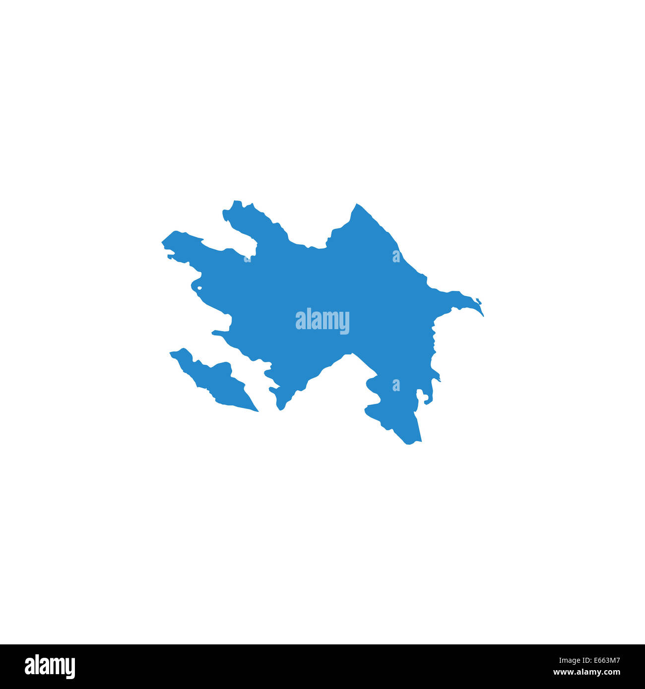 Shape of the Country of Azerbaijan Stock Photo - Alamy