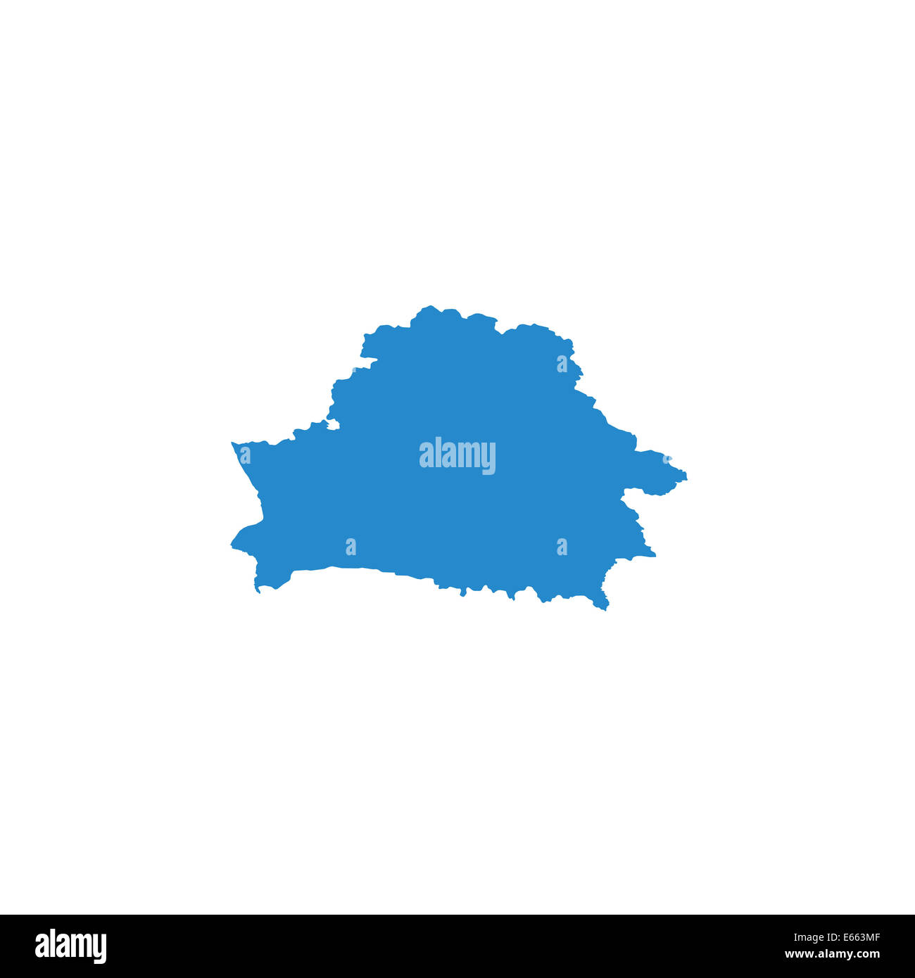 Shape of the Country of Belarus Stock Photo - Alamy