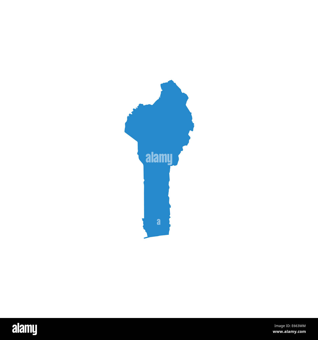 Shape of the Country of Benin Stock Photo - Alamy