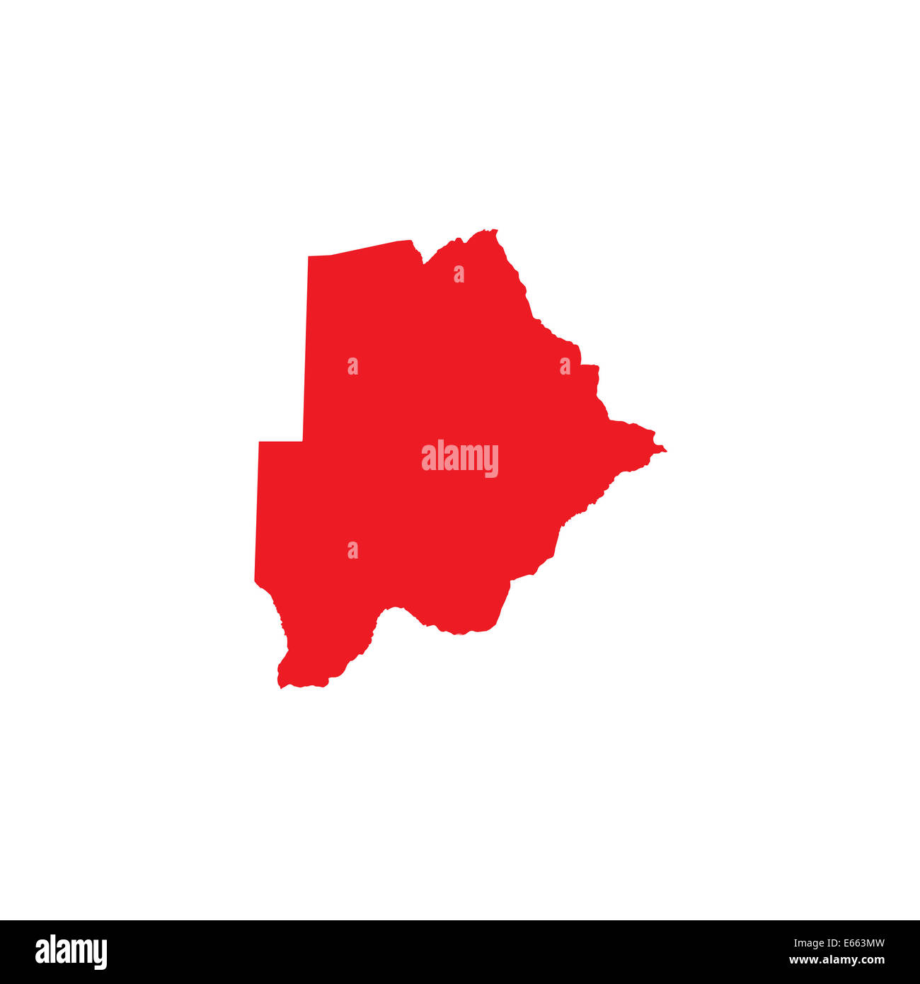 Shape of the Country of Botswana Stock Photo - Alamy