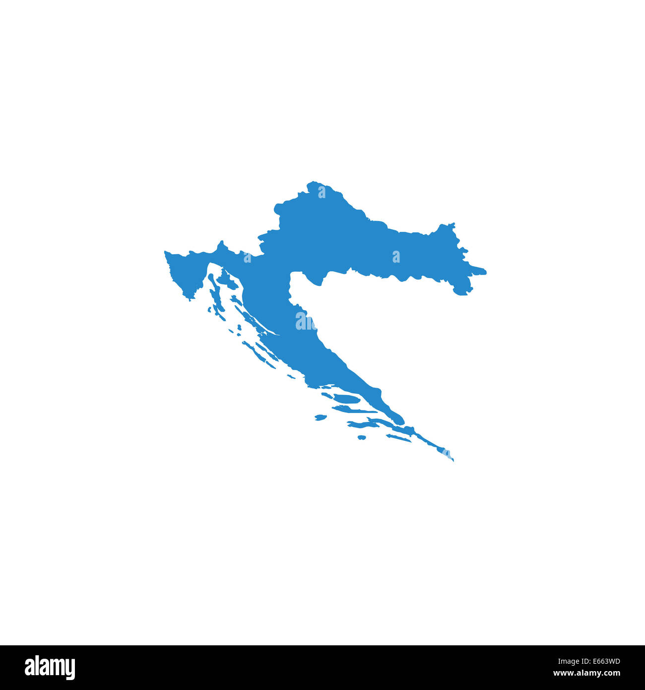 Shape of the Country of Croatia Stock Photo - Alamy