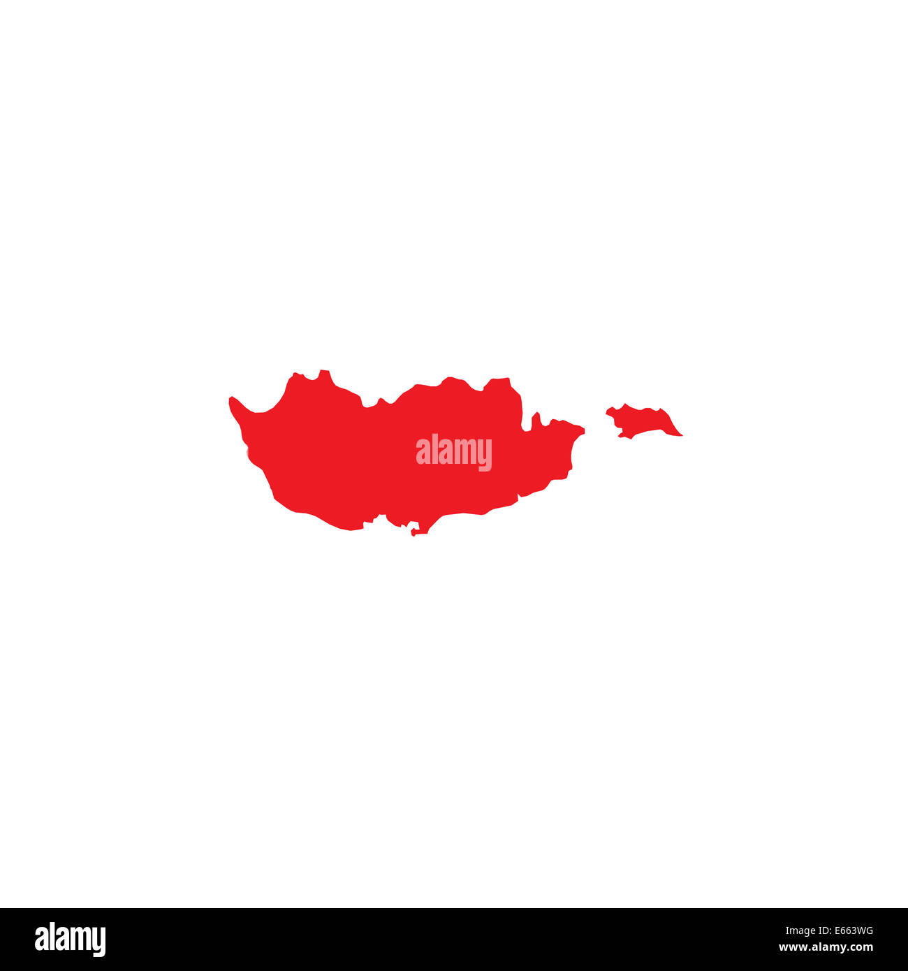 Shape of the Country of Cyprus Stock Photo - Alamy