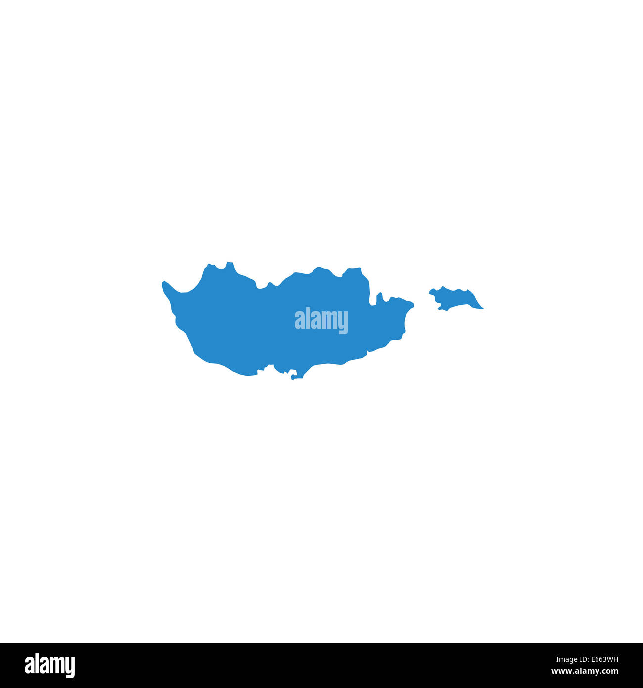 Shape of the Country of Cyprus Stock Photo - Alamy