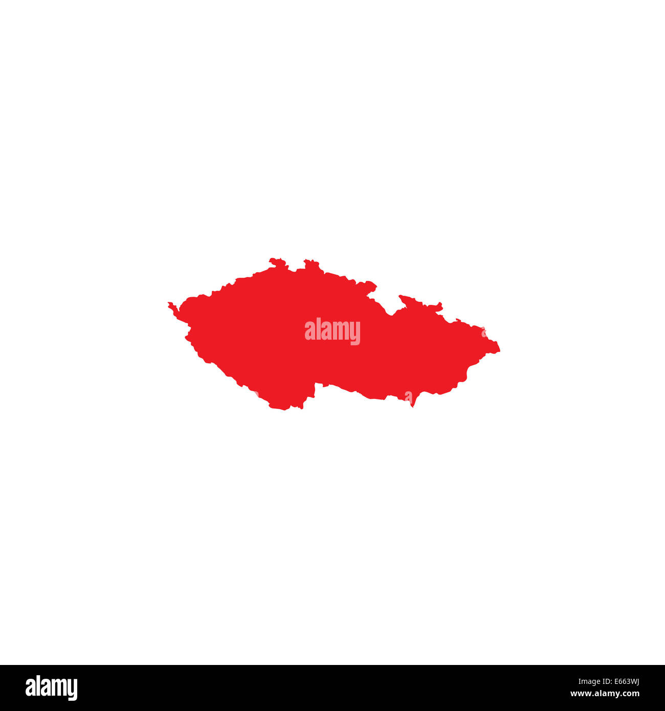 Shape of the Country of Czech Republic Stock Photo - Alamy