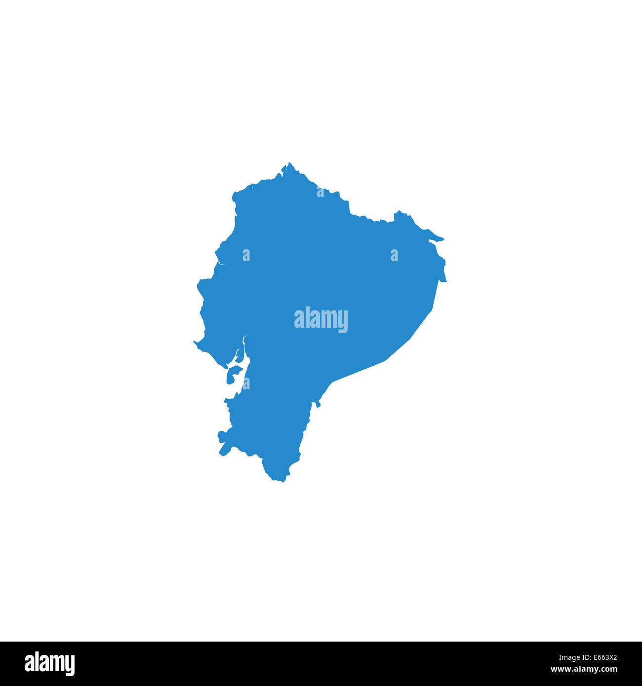 Shape of the Country of Ecuador Stock Photo - Alamy
