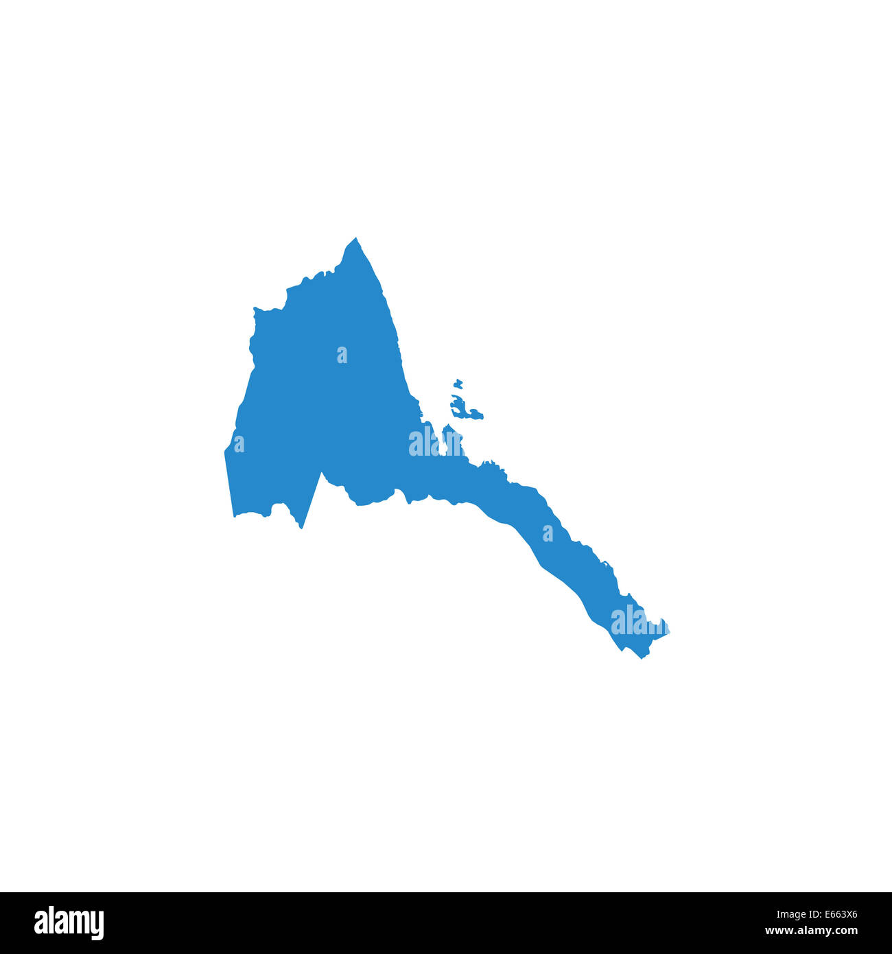 Shape of the Country of Eritrea Stock Photo - Alamy