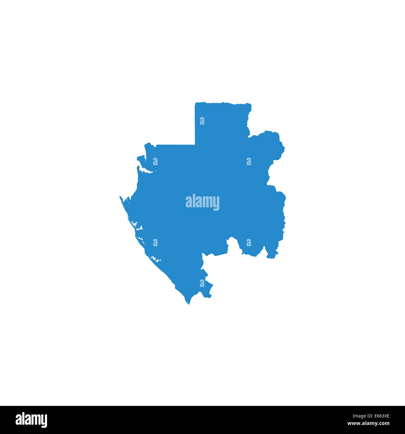 Shape of the Country of Gabon Stock Photo - Alamy