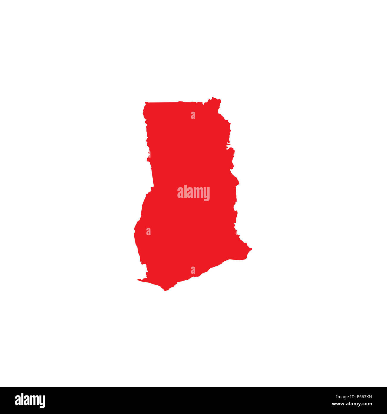 Shape of the Country of Ghana Stock Photo - Alamy