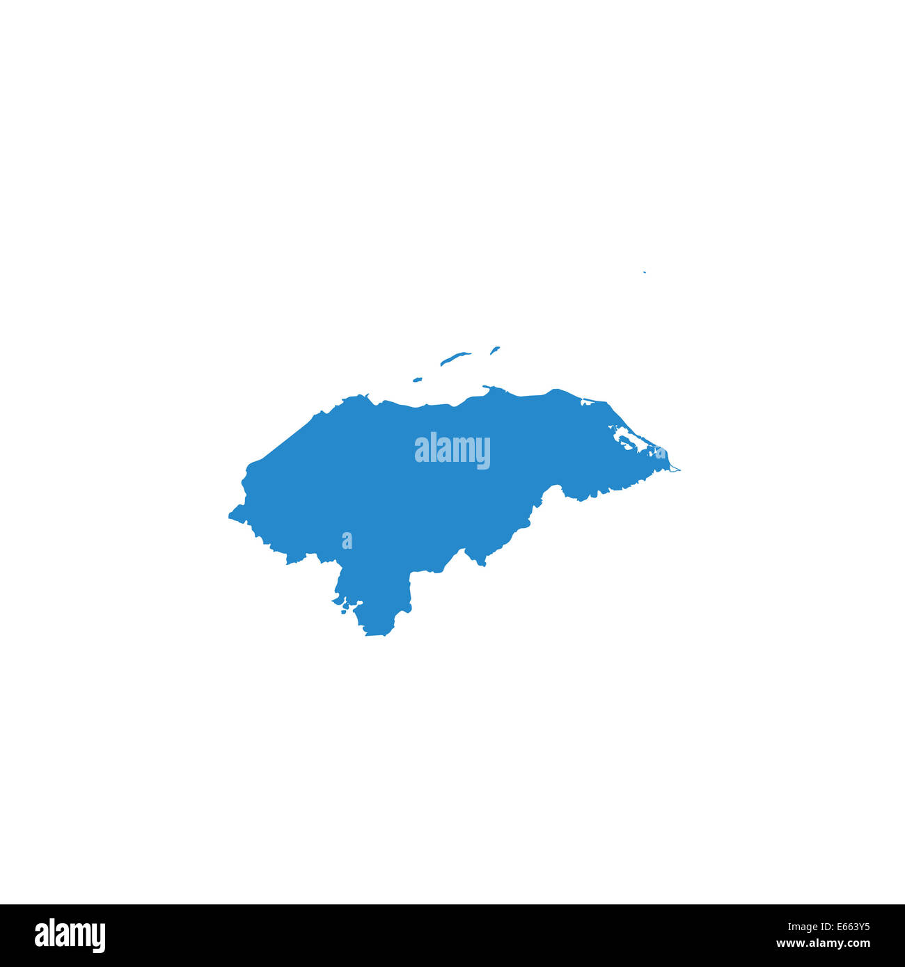 Shape of the Country of Honduras Stock Photo - Alamy