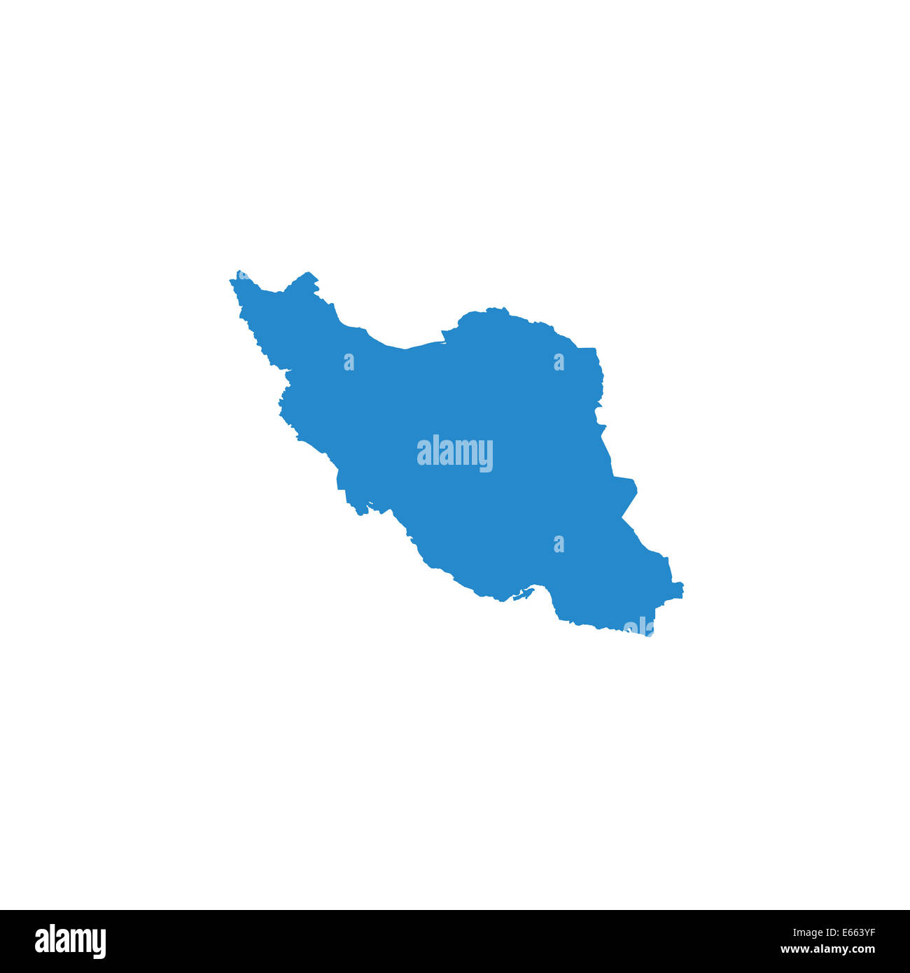 Shape of the Country of Iran Stock Photo - Alamy