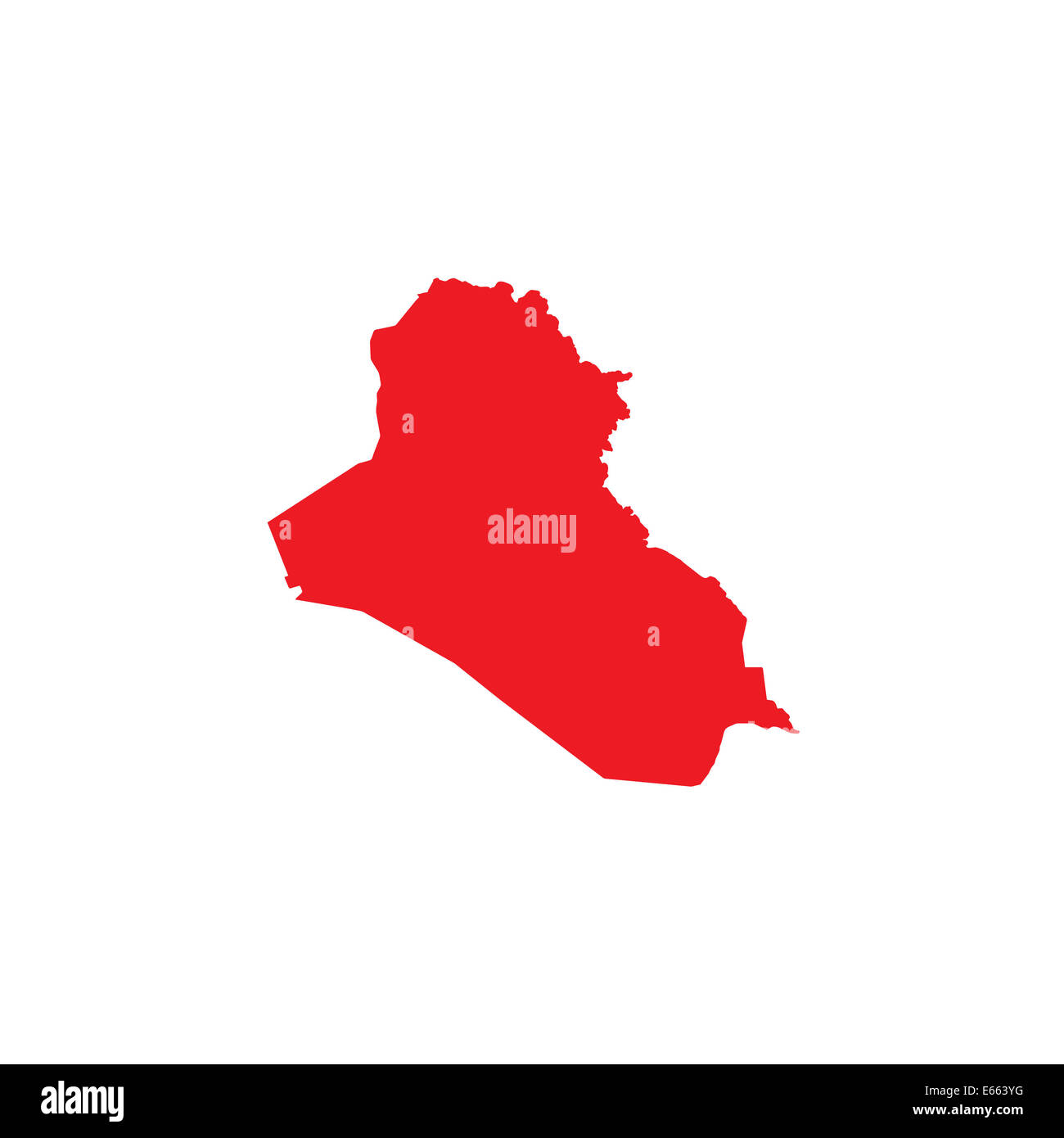Shape of the Country of Iraq Stock Photo - Alamy