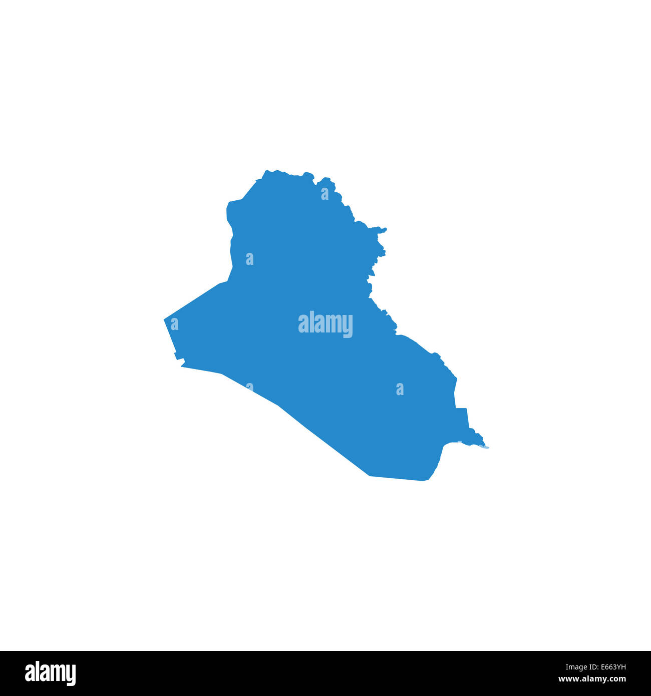 Shape of the Country of Iraq Stock Photo - Alamy