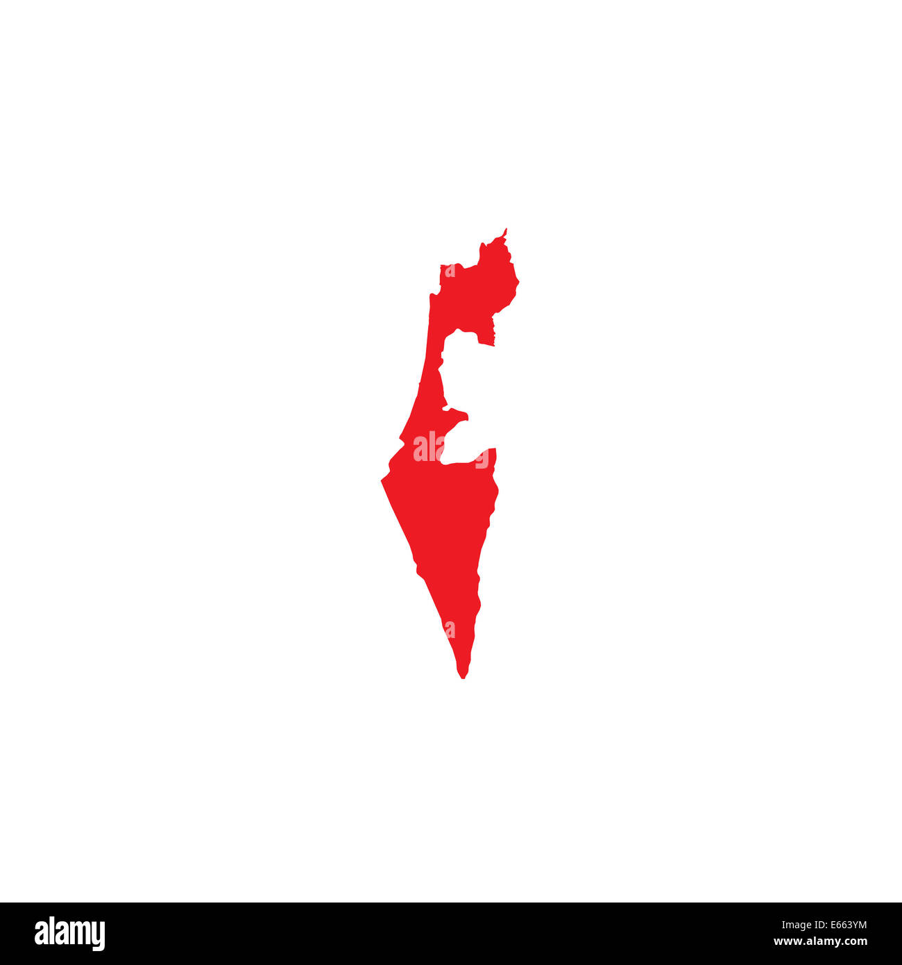 Shape of the Country of Israel Stock Photo - Alamy