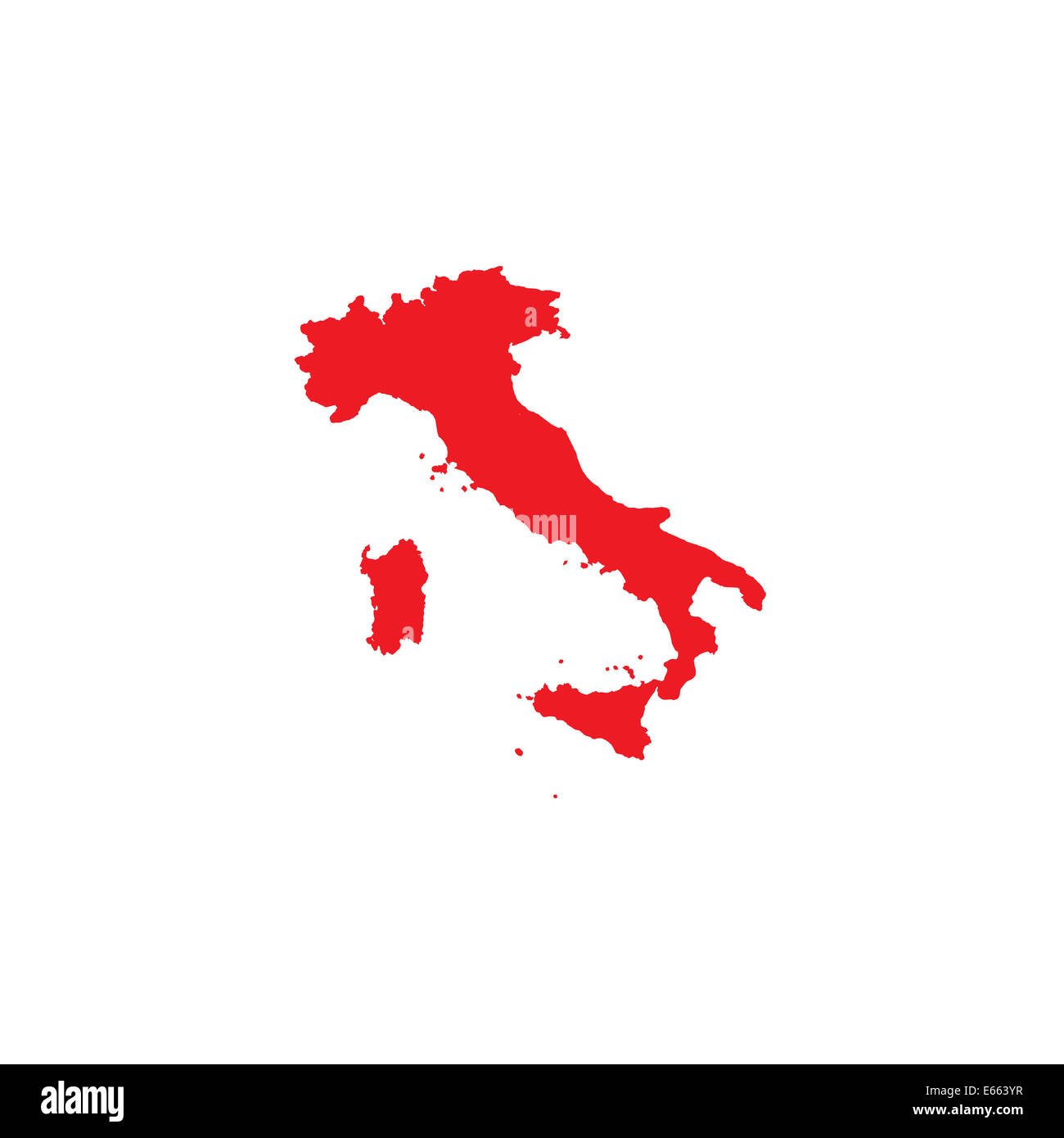 Italy country outline hi-res stock photography and images - Alamy