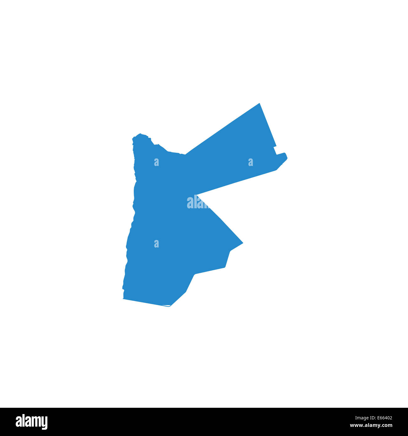 Shape of the Country of Jordan Stock Photo - Alamy