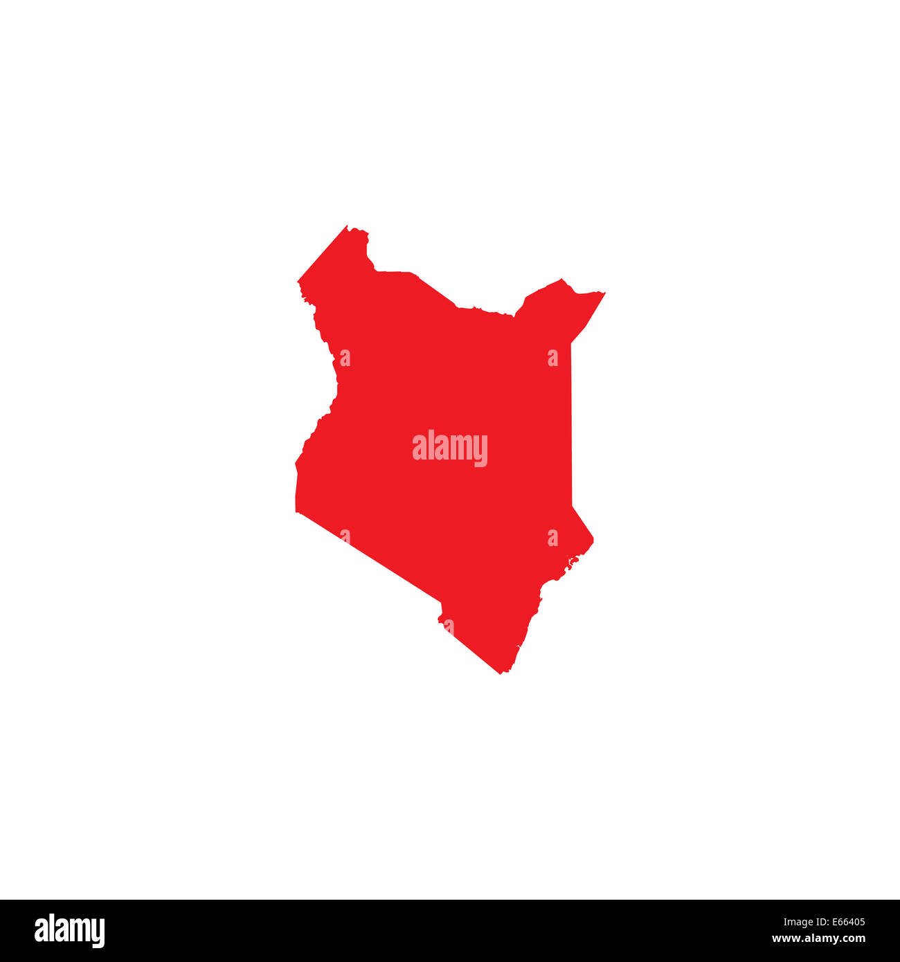 Shape of the Country of Kenya Stock Photo - Alamy