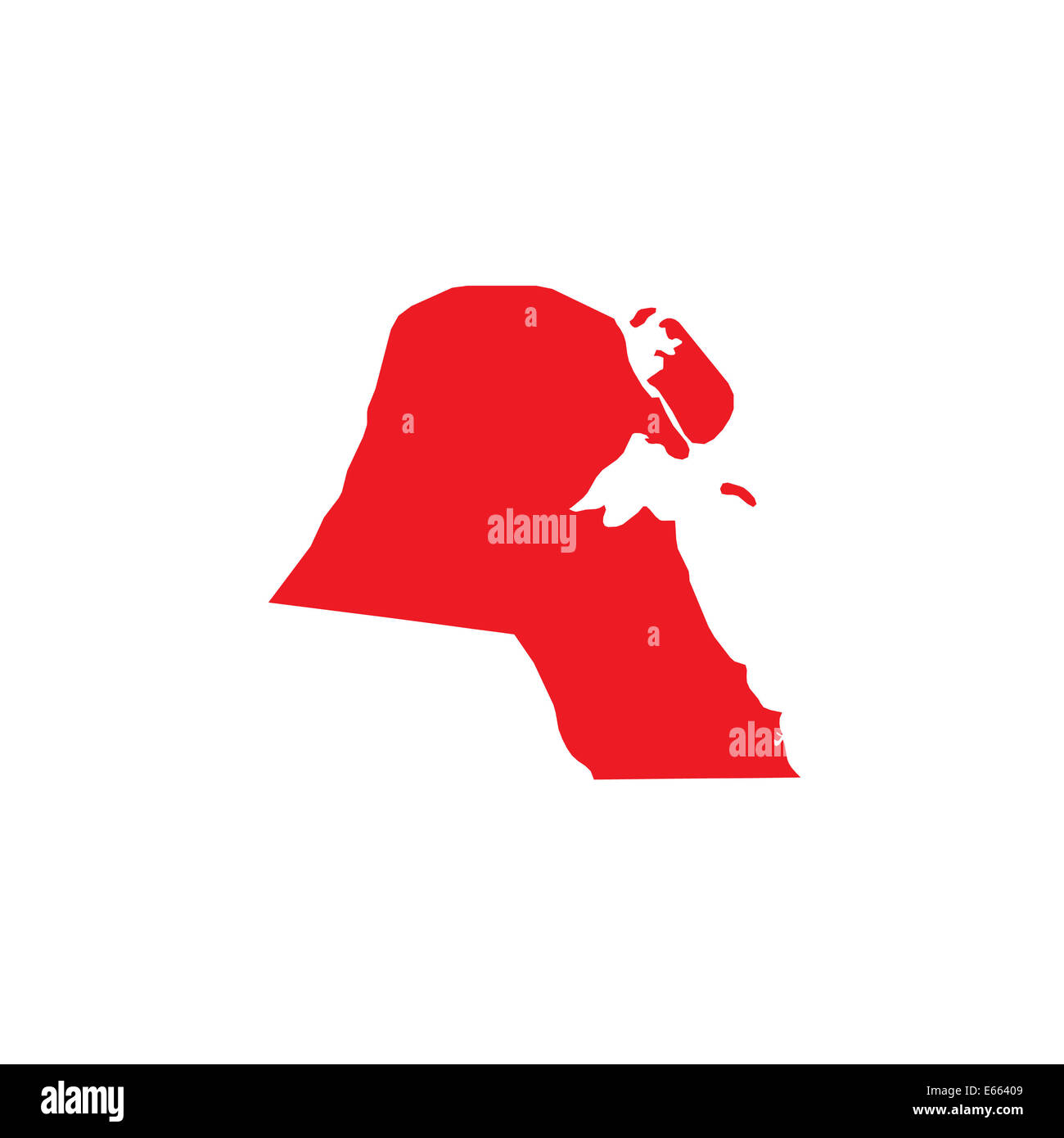 Shape of the Country of Kuwait Stock Photo - Alamy