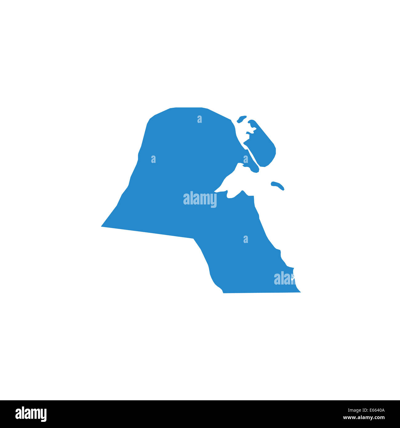 Shape of the Country of Kuwait Stock Photo - Alamy